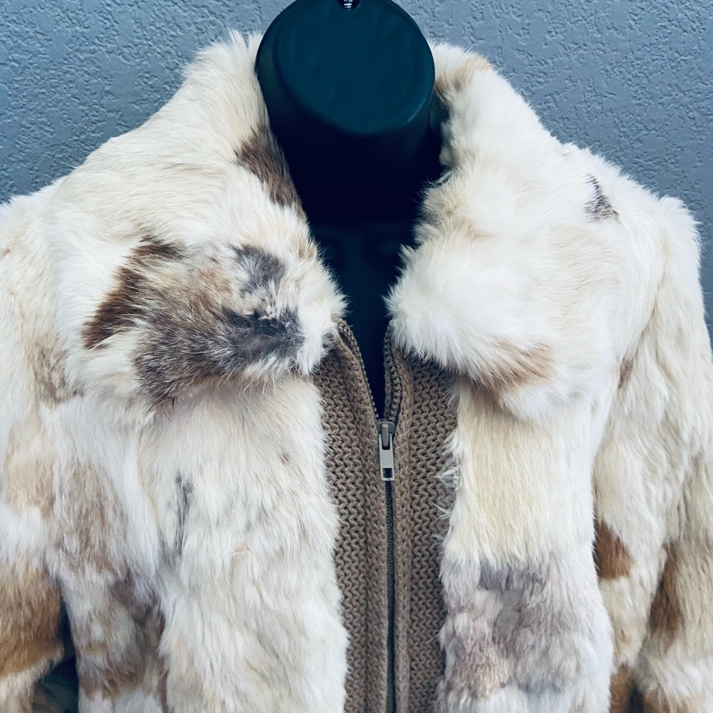 Dino Ricco Vintage Genuine Rabbit Fur Zipper Front Ja… - Gem